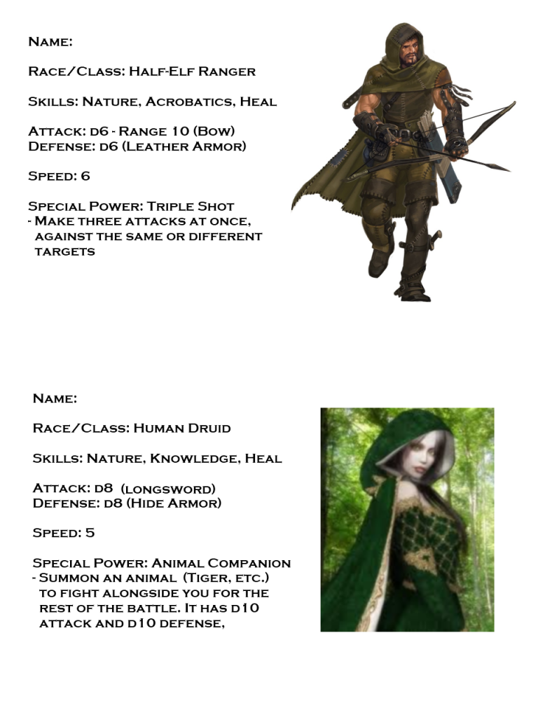 Characters | Online Dungeon Master